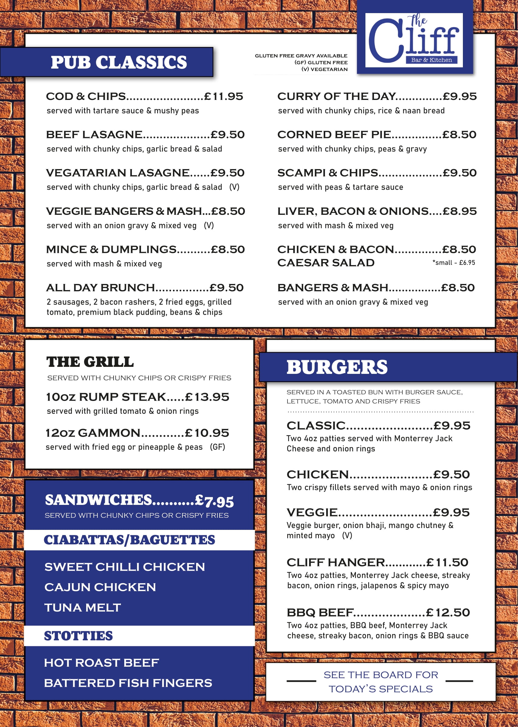 Main Menu | pub restaurant sunderland